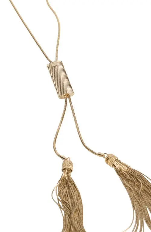 Balmain Long Brass Tassel Necklace