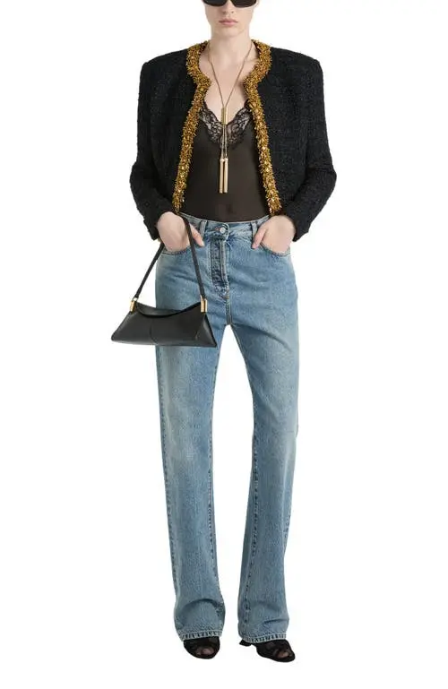 Balmain Bootcut Faded Denim Jeans - Blue