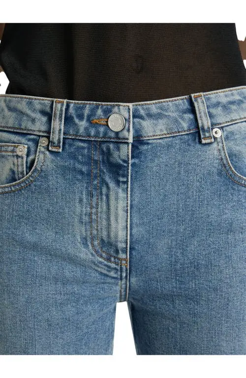 Balmain Bootcut Faded Denim Jeans
