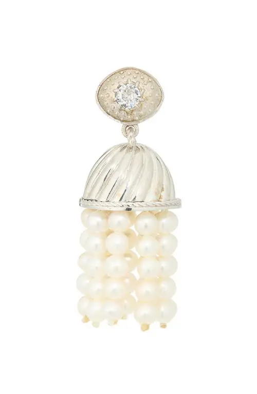 NACKIYE Petite Freshwater Pearl Drop Earring - White