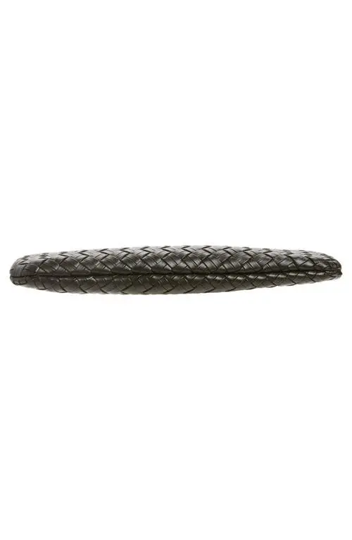 Mango Woven Faux Leather Frame Clutch