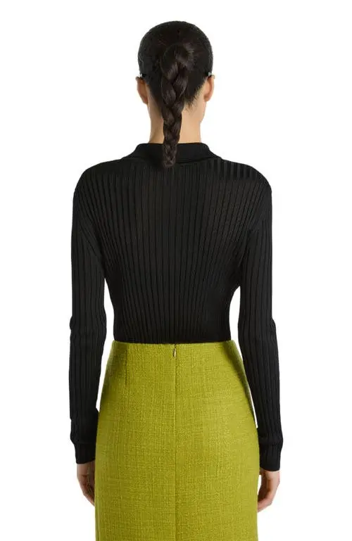 Balmain Ribbed Knit Buttoned Cardigan
