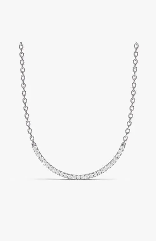 SEREIA OFFICIAL 14k Gold 0.25 Ct Round Lab Grown Diamond Smiley Pendant - White Gold