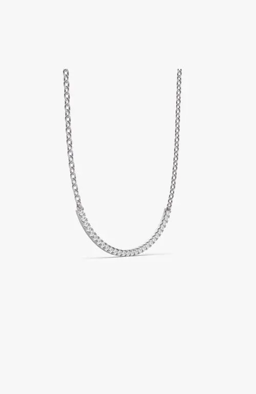 SEREIA OFFICIAL 14k Diamond Smiley Pendant Necklace - White Gold