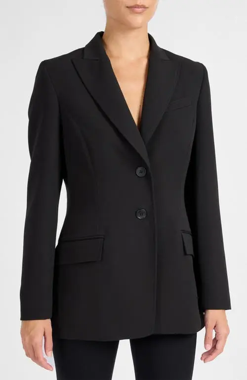 Santorelli Enrica Jacket In Soft Stretch Crepe - Onyx