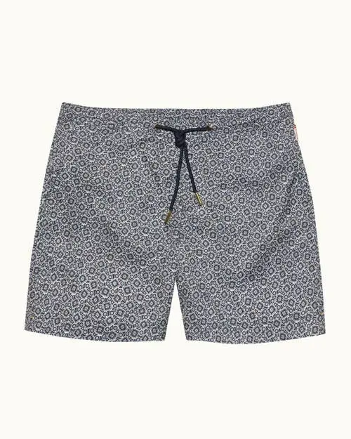 Orlebar Brown Bulldog Swim Shorts - Night Iris/white Sand