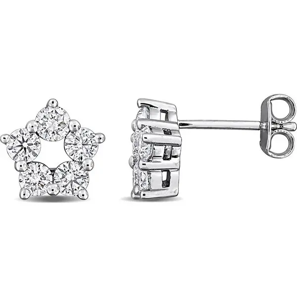 JULIANNA B. Lab-grown Diamond Star Stud Earrings - Sterling Silver