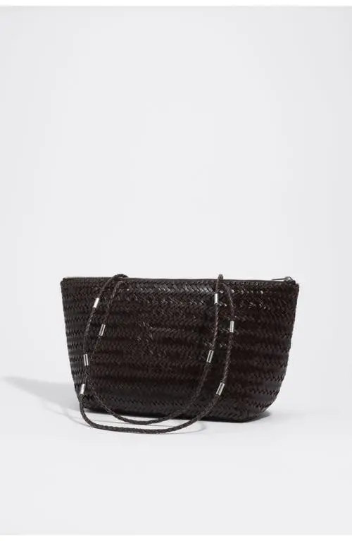 Bimba Y Lola Medium Plaited Leather Shopper Bag - Brown