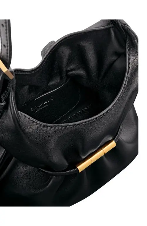 Balmain Sphynx Mini Bag In Smooth Leather - Black