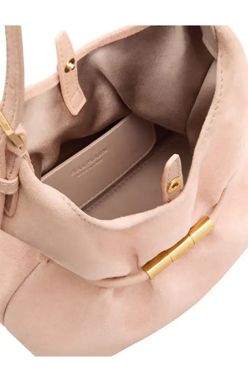 Balmain Sphynx Mini Bag In Suede