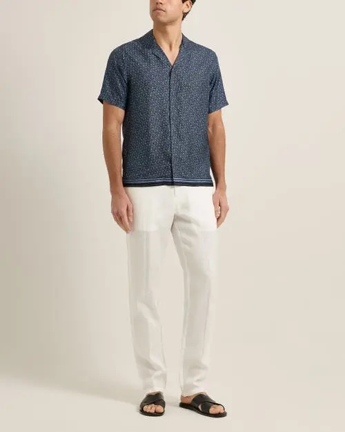 Orlebar Brown Maitan Silk Relaxed-fit Shirt - Night Iris