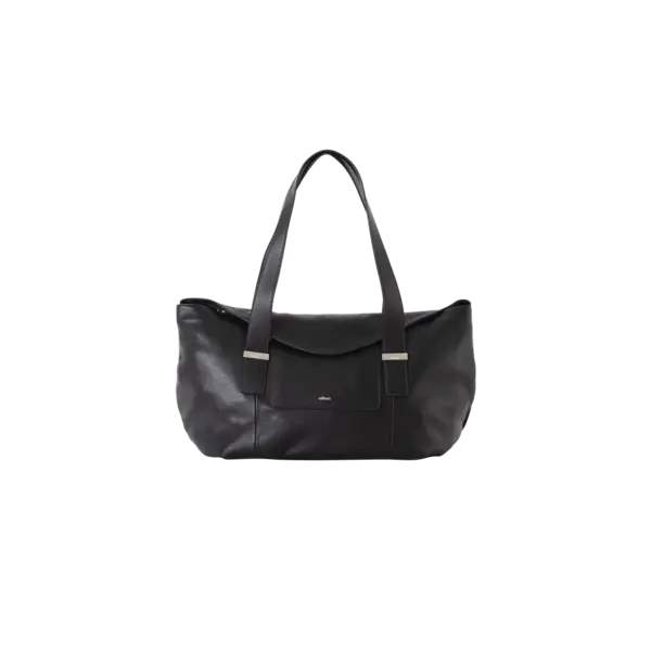 ESTHERA 7am Leather Shoulder Bag - Black