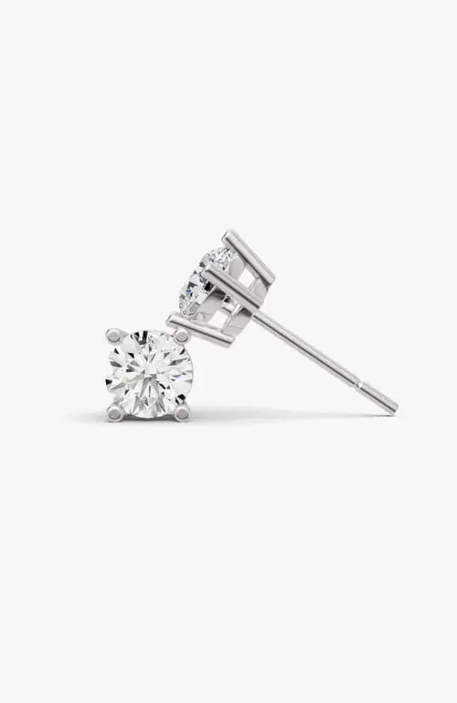 SEREIA OFFICIAL 14k Gold 0.5 Ct Round Studs Earrings - White Gold