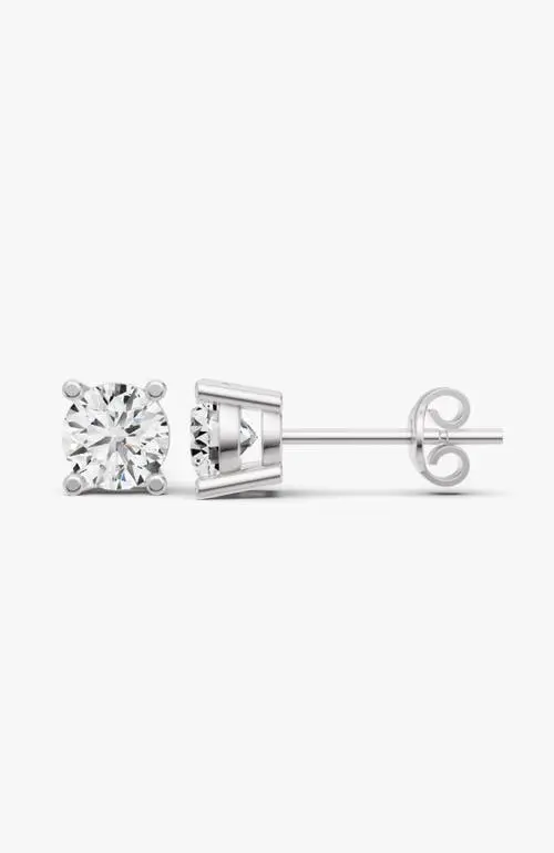SEREIA OFFICIAL 14k Gold 0.5 Ct Round Studs Earrings - White Gold