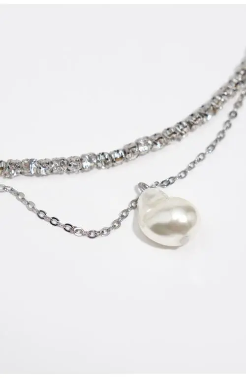 Bimba Y Lola Crystal Chain Choker With
