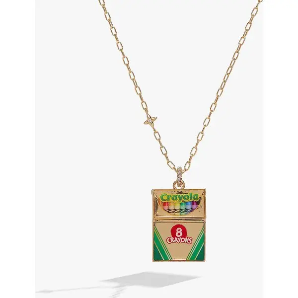 ALEX AND ANI Crayola 'to Teach Is To Color A Life Forever' Crayon Box Locket - Gold