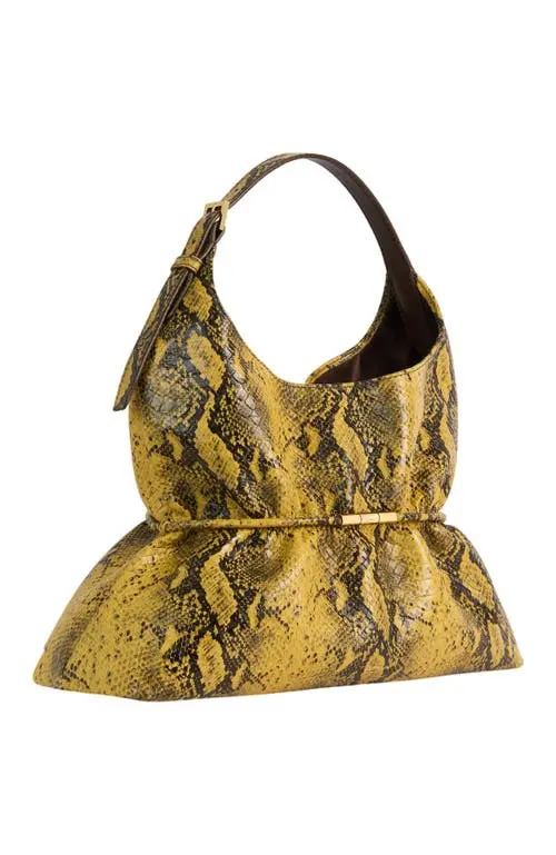 Balmain Sphynx Medium Bag In Python-effect Leather