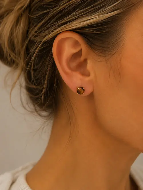 ERIN MCDERMOTT JEWELRY Tigers Eye Studs