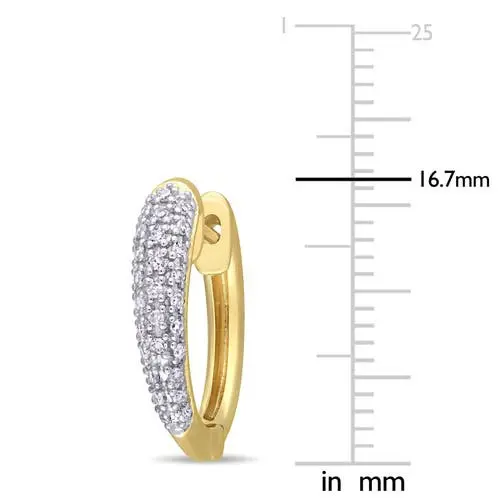 JULIANNA B. 1/4 Ctw Diamond Hoop Earrings 14k Gold