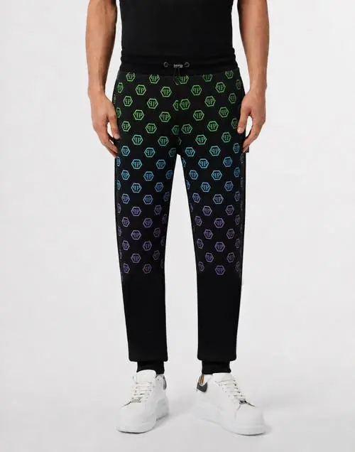 Philipp Plein Jogging Trousers Monogram Degrade - Black