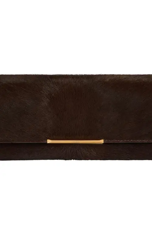 Balmain Long Clutch Bag In Pony-effect Leather