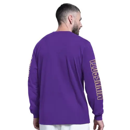 STARTER Minnesota Vikings Clutch Hit Ii Long-sleeve T-shirt