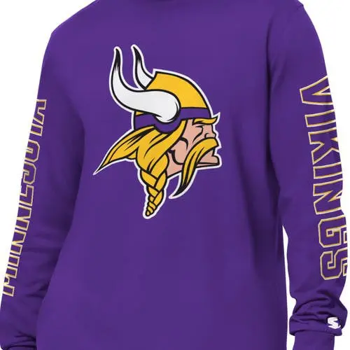 STARTER Minnesota Vikings Clutch Hit Ii Long-sleeve T-shirt