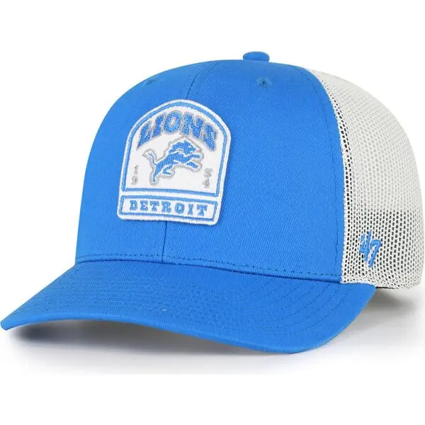 '47 Detroit Lions Headstone Trucker Adjustable Hat - Blue