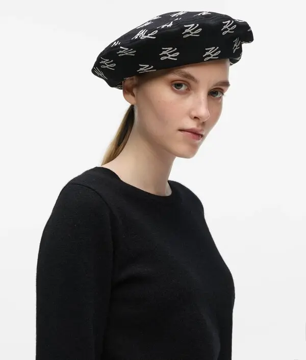 Karl Lagerfeld K/autograph Glitter Beret