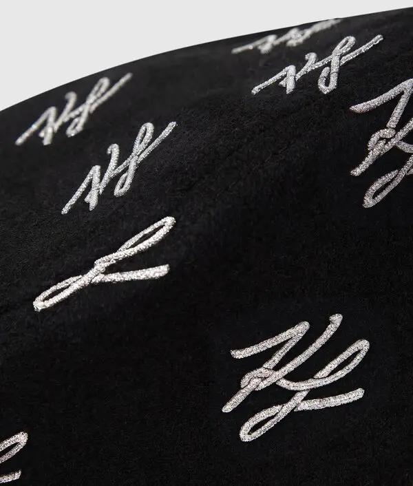 Karl Lagerfeld K/autograph Glitter Beret