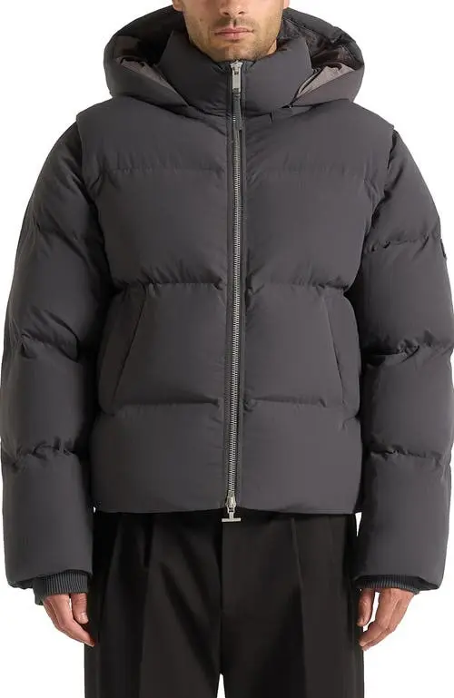 Manière De Voir Eric 2-in-1 Puffer Jacket With Detachable Sleeves And Hood