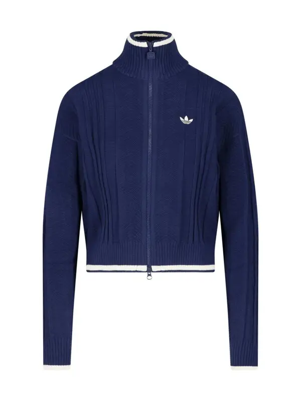 Adidas Knit Zip Hoodie - Blue