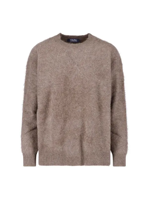 Max Mara Yak Sweater With Scarf - Brown