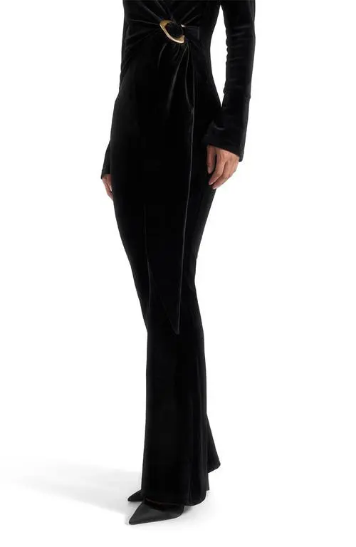 Manière De Voir Solel Velour Wrap Jumpsuit