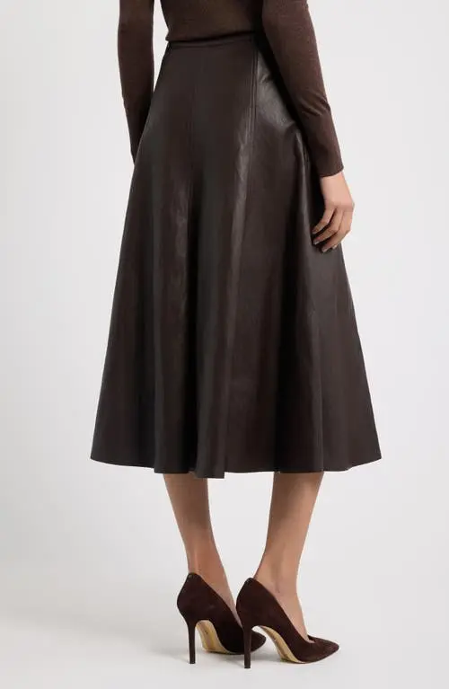 Kobi Halperin Ellen Faux Leather Midi Skirt