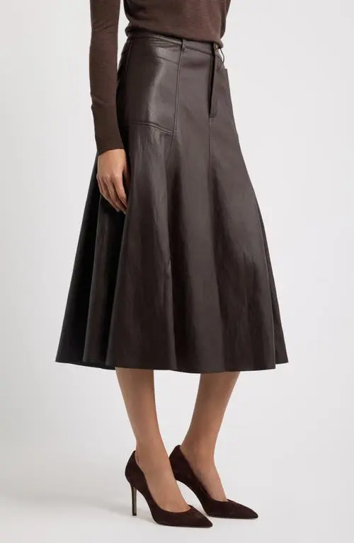 Kobi Halperin Ellen Faux Leather Midi Skirt