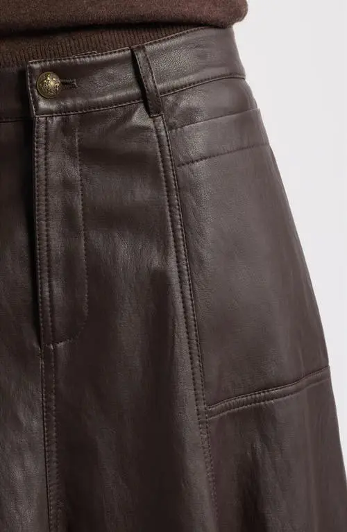 Kobi Halperin Ellen Faux Leather Midi Skirt