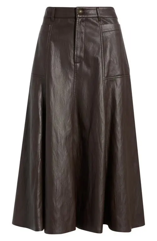 Kobi Halperin Ellen Faux Leather Midi Skirt