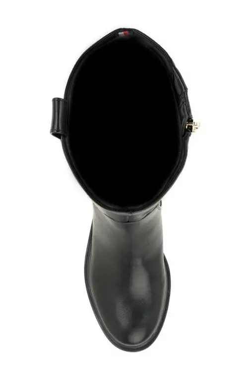 Tommy Hilfiger Ashere Knee High Faux Leather Boot - Black