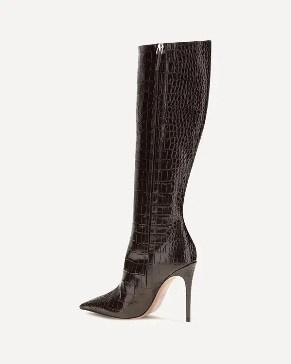 Paris Texas Vera Crocodile-effect Tall Boots