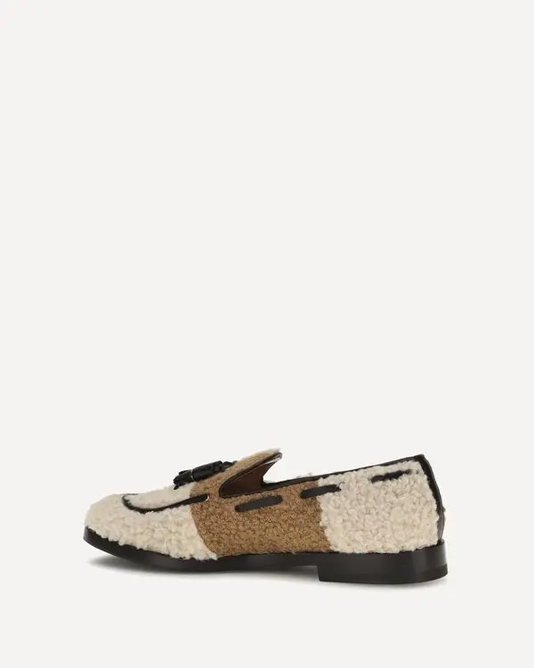 Fratelli Rossetti Two-tone Bouclé-effect Loafers