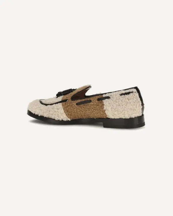 Fratelli Rossetti Two-tone Bouclé-effect Loafers