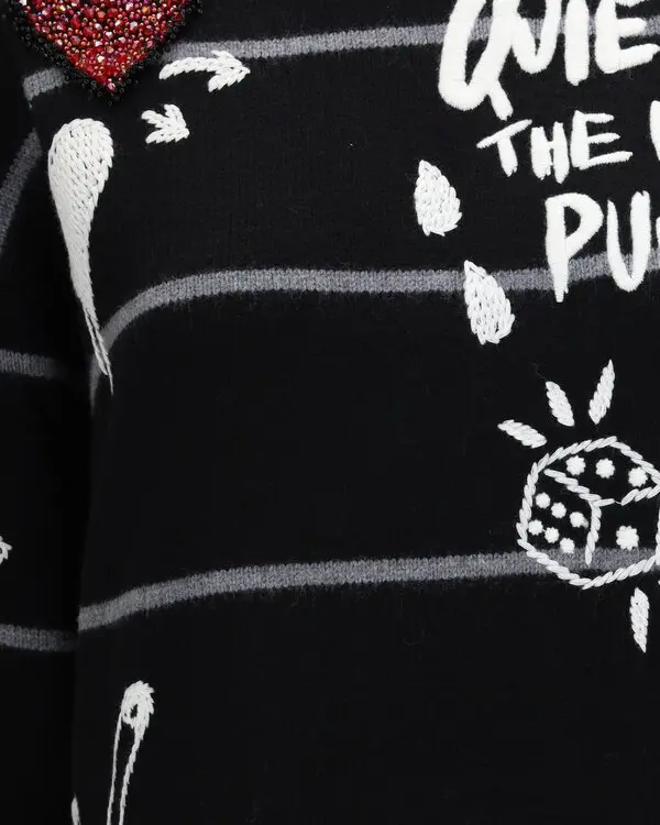 Pinko Andros Wool Sweater With Embroidered Details
