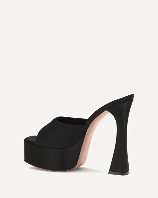 Amina Muaddi Dalida Satin Sandals