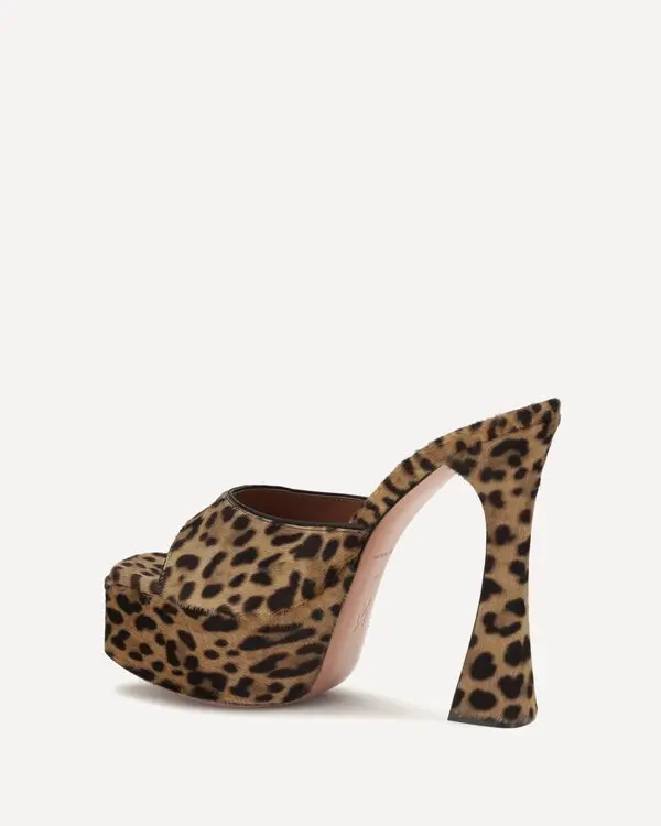 Amina Muaddi Leopard-print Dalida Sandals