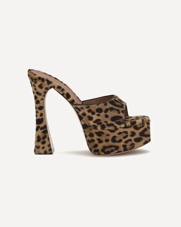 Amina Muaddi Leopard-print Dalida Sandals