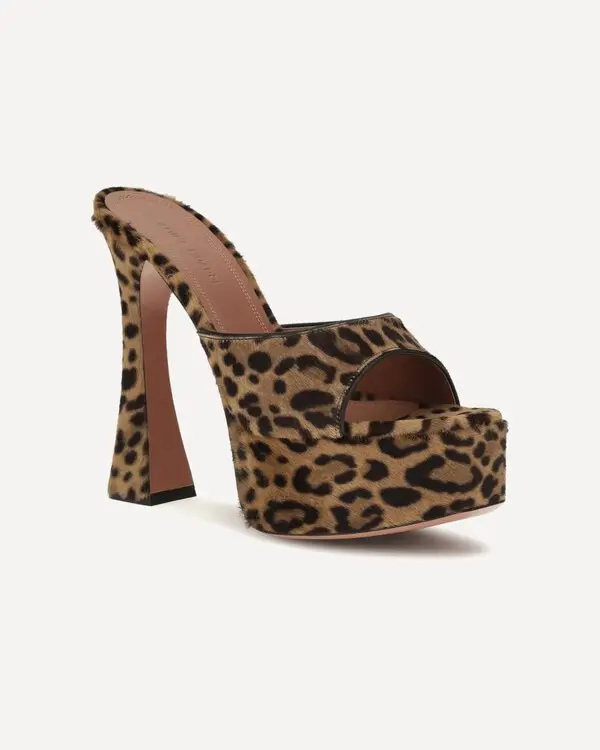 Amina Muaddi Leopard-print Dalida Sandals