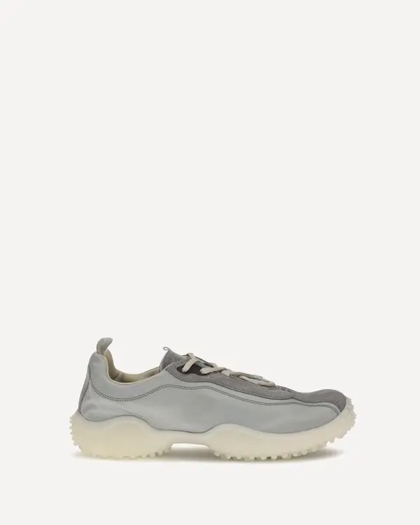 Miu Miu Bubble Sneakers In Technical Fabric And Suede - Grey