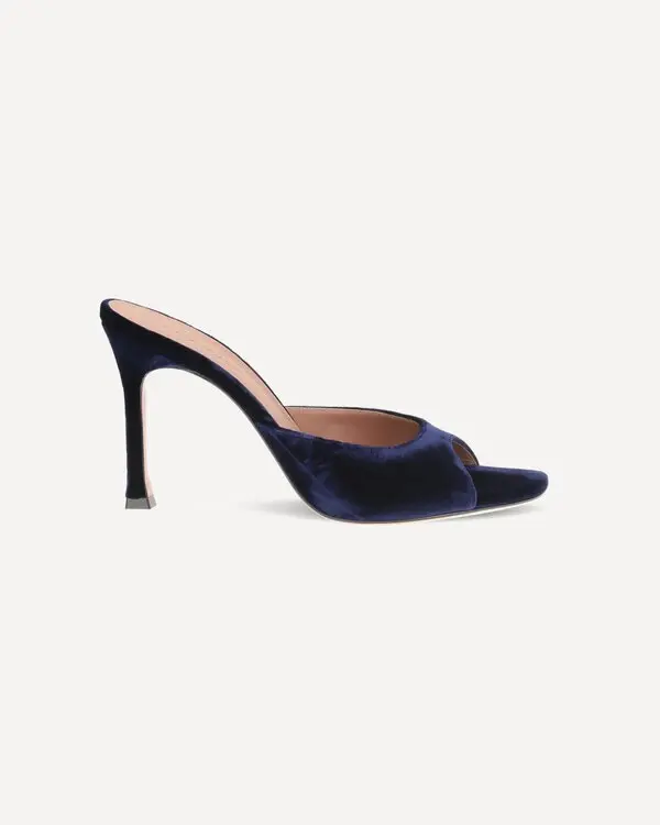 Amina Muaddi Alexa Velvet Sandals