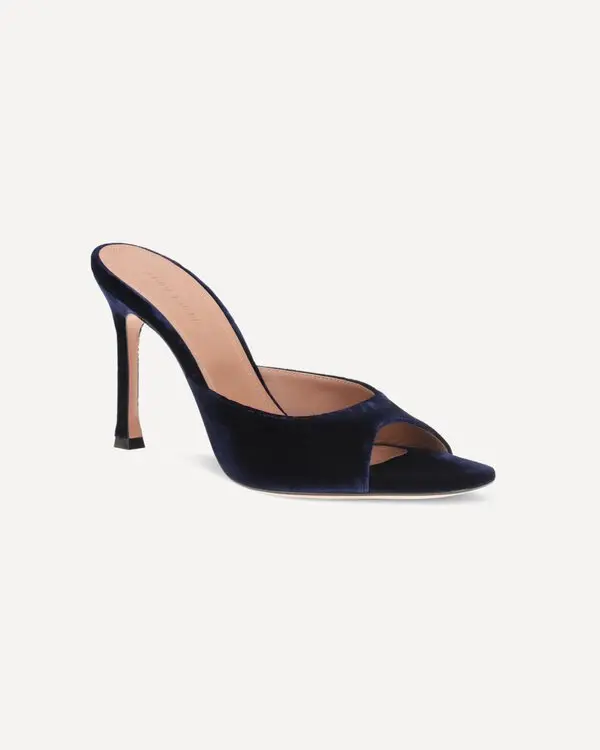 Amina Muaddi Alexa Velvet Sandals